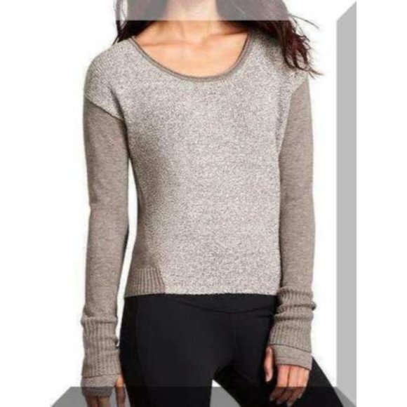 Athleta | Sweaters | Athleta Womens Brindle Wool Mixed Knit Long Sleeve ...